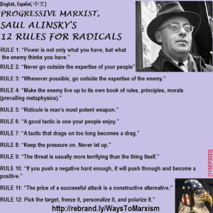 PROGRESSIVE MARXIST, SAUL ALINSKY’S 12 RULES FOR RADICAL – Leaf Blogazine